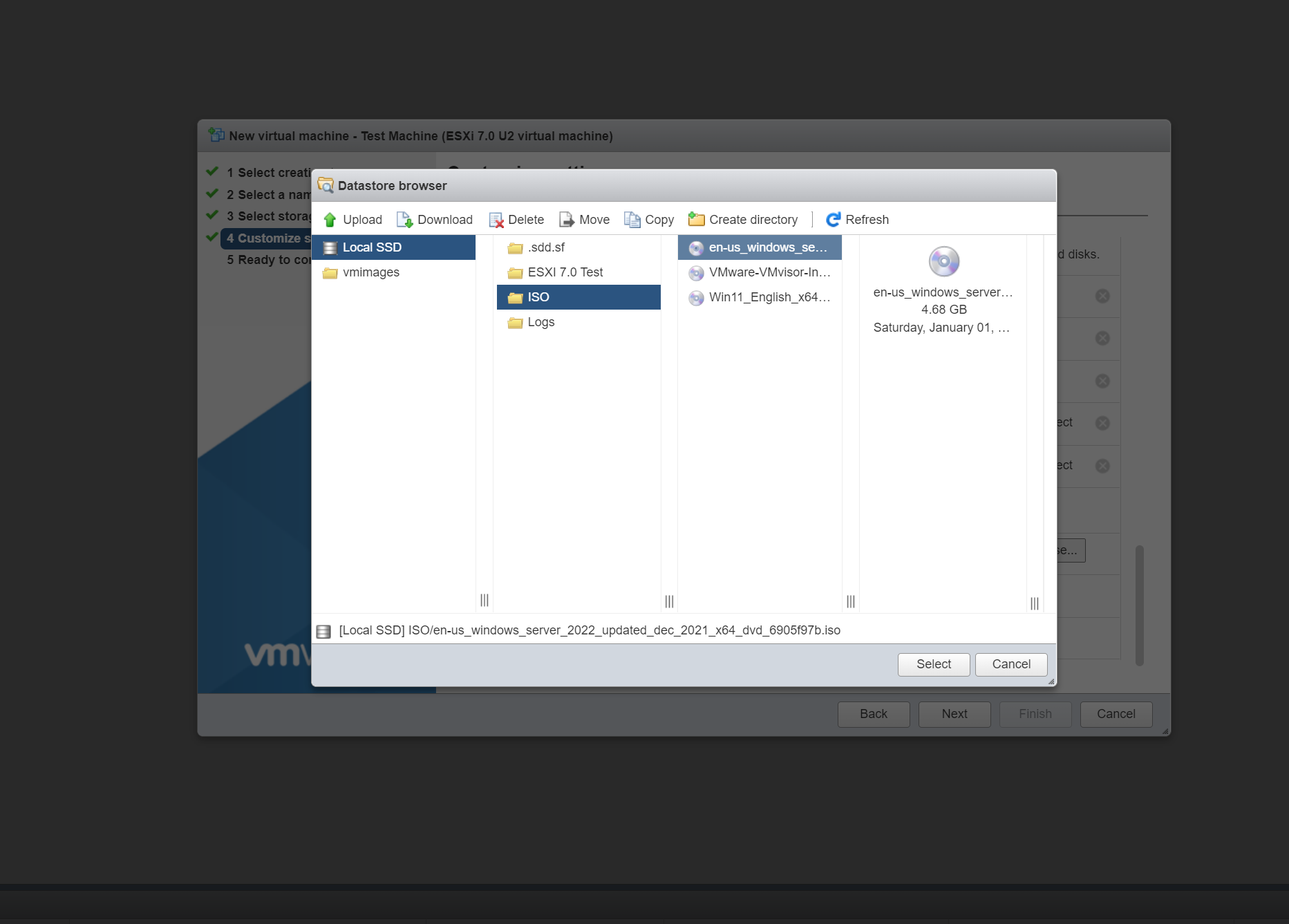 Creating a VM in ESXi ... | Confused !T