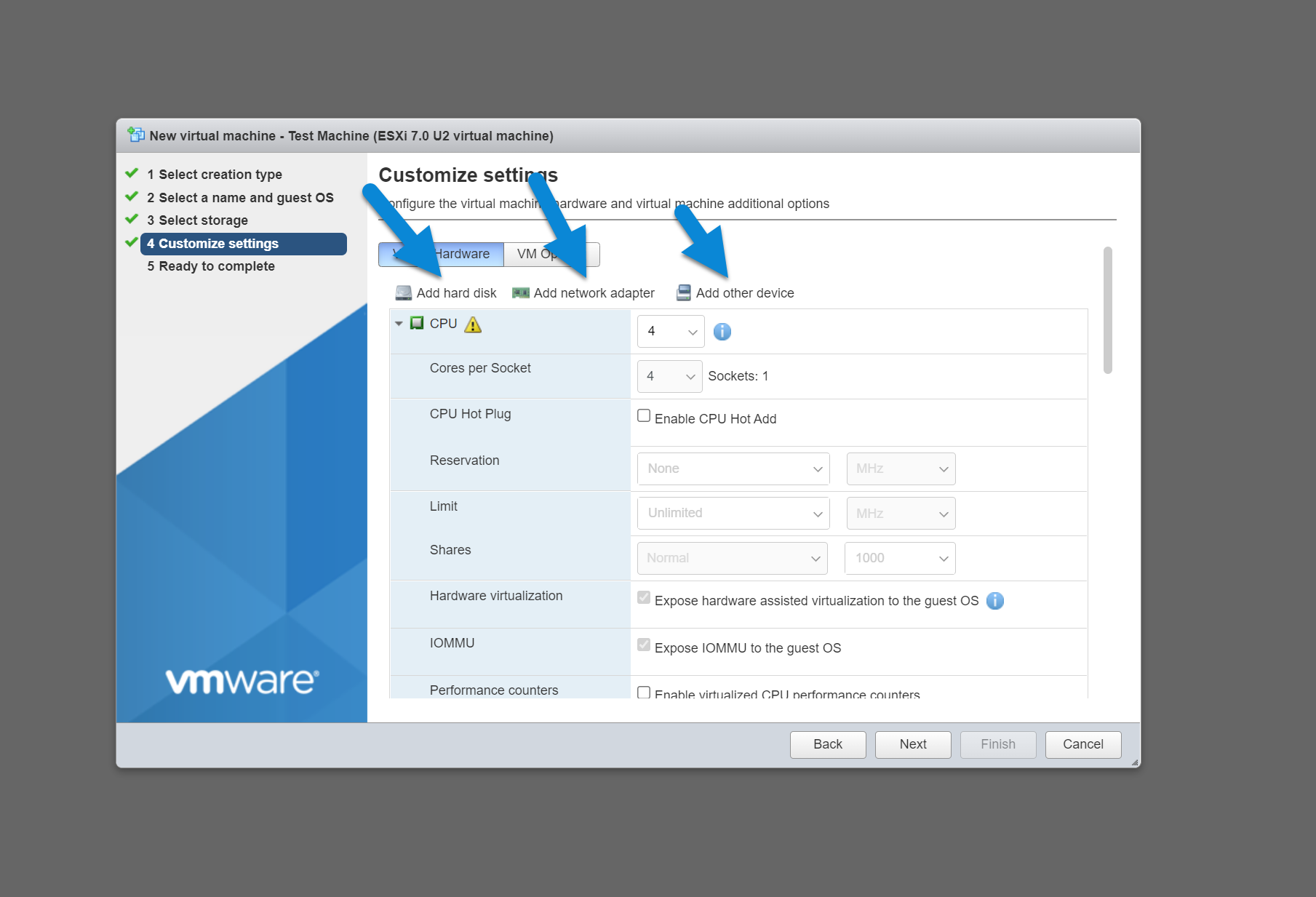 Creating a VM in ESXi ... | Confused !T